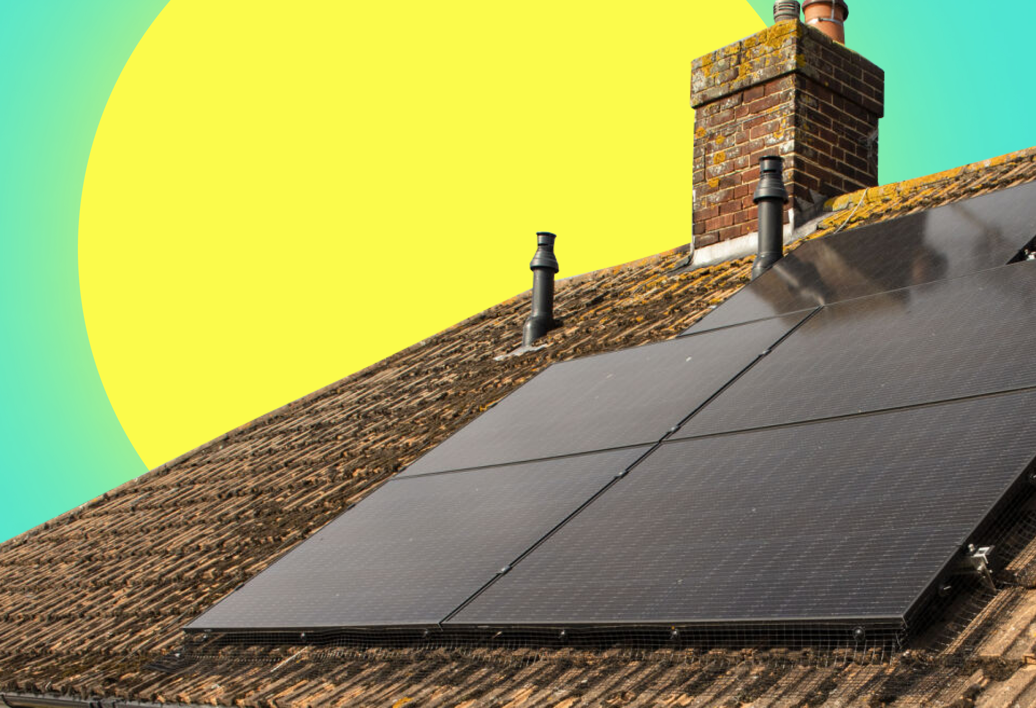 Black solar panels store